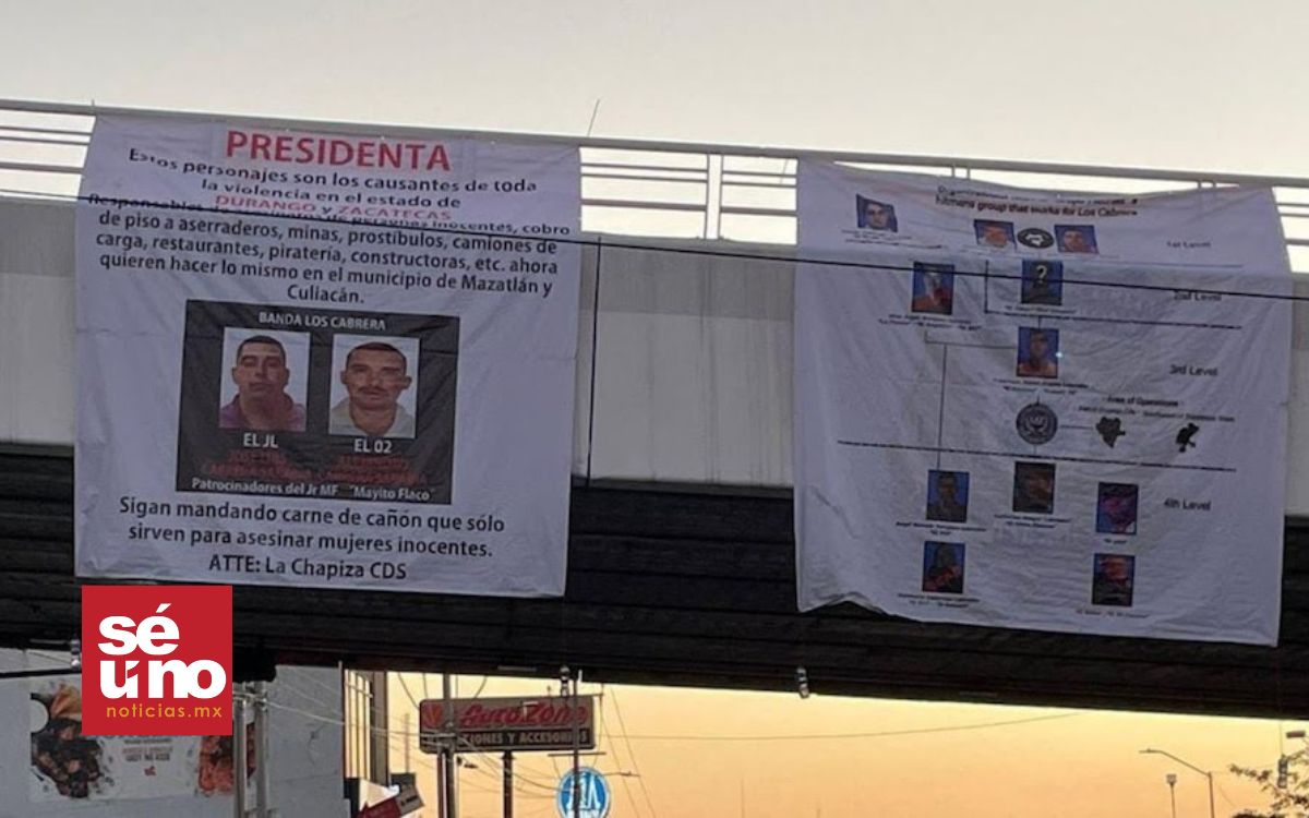 Aparecen Narcomantas de La Chapiza en Culiacán Dirigidas a Claudia ...