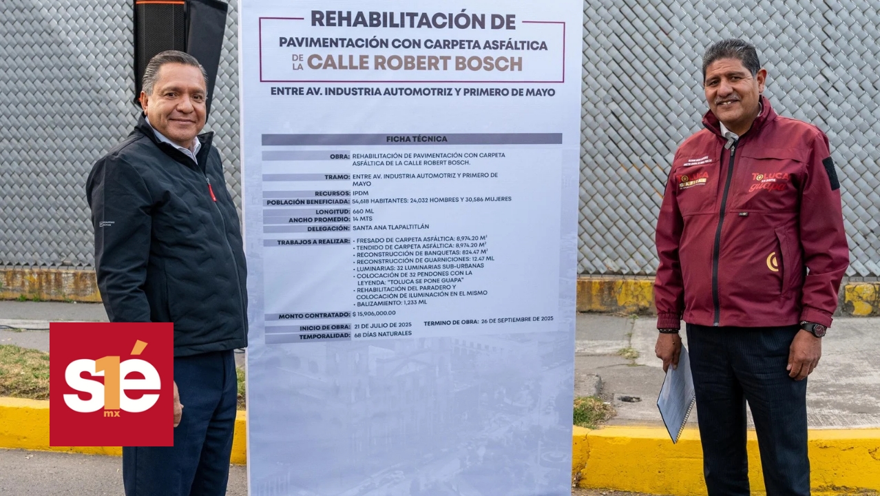 Toluca moderniza zona industrial con la rehabilitación de la calle ...